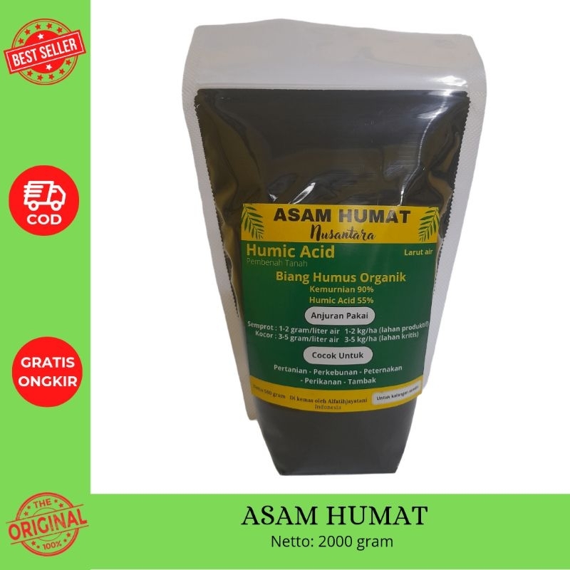 Jual Asam Humat Humic Acid 2 kg Pembenah Tanah Organik Alami Penyubur Tanaman | Shopee Indonesia