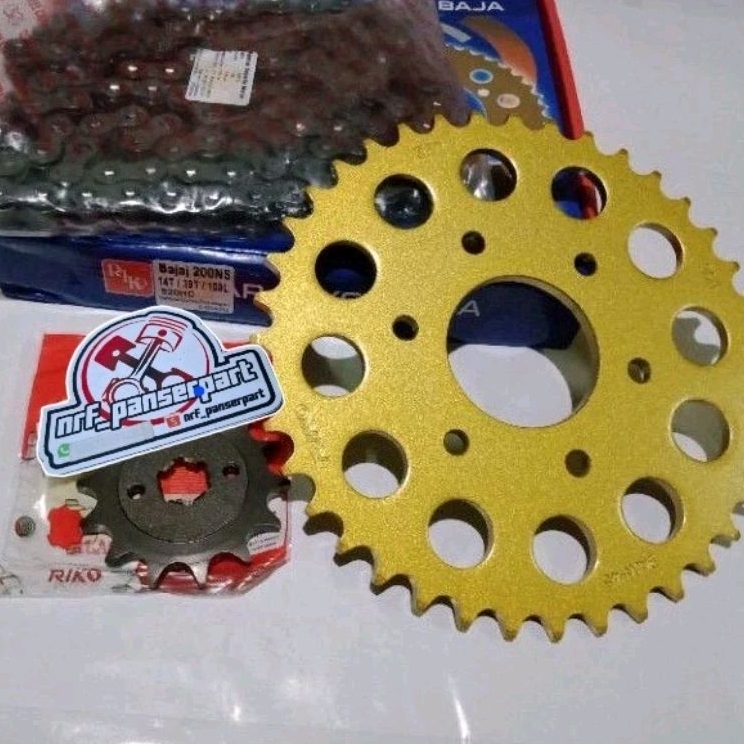 Jual GEARSET NS 200// GIR SET RANTE//GEAR GIGI TARIK RANTAI BAJAJ ...