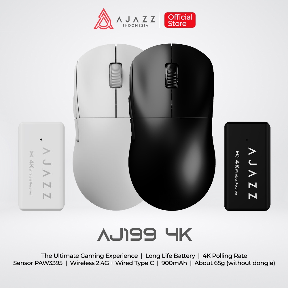 Jual Ajazz AJ199 4K Edition Gaming Mouse Wireless Dual Mode PAW3395 up ...