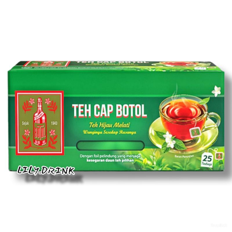 Jual TEH CAP BOTOL CELUP AROMA MELATI ISI 25 KANTONG | Shopee Indonesia