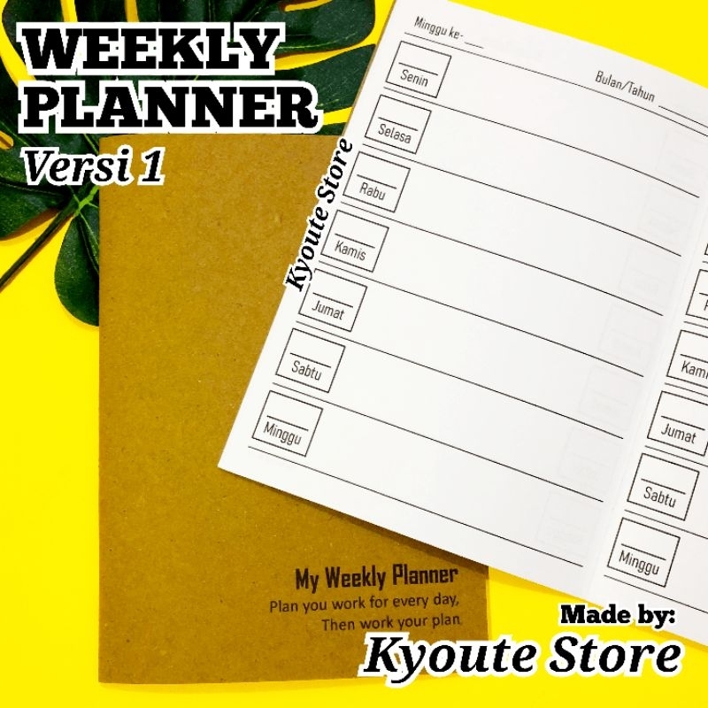 Jual Buku My Weekly Planner Kyoute A5 Perencanaan Harian Agenda ...