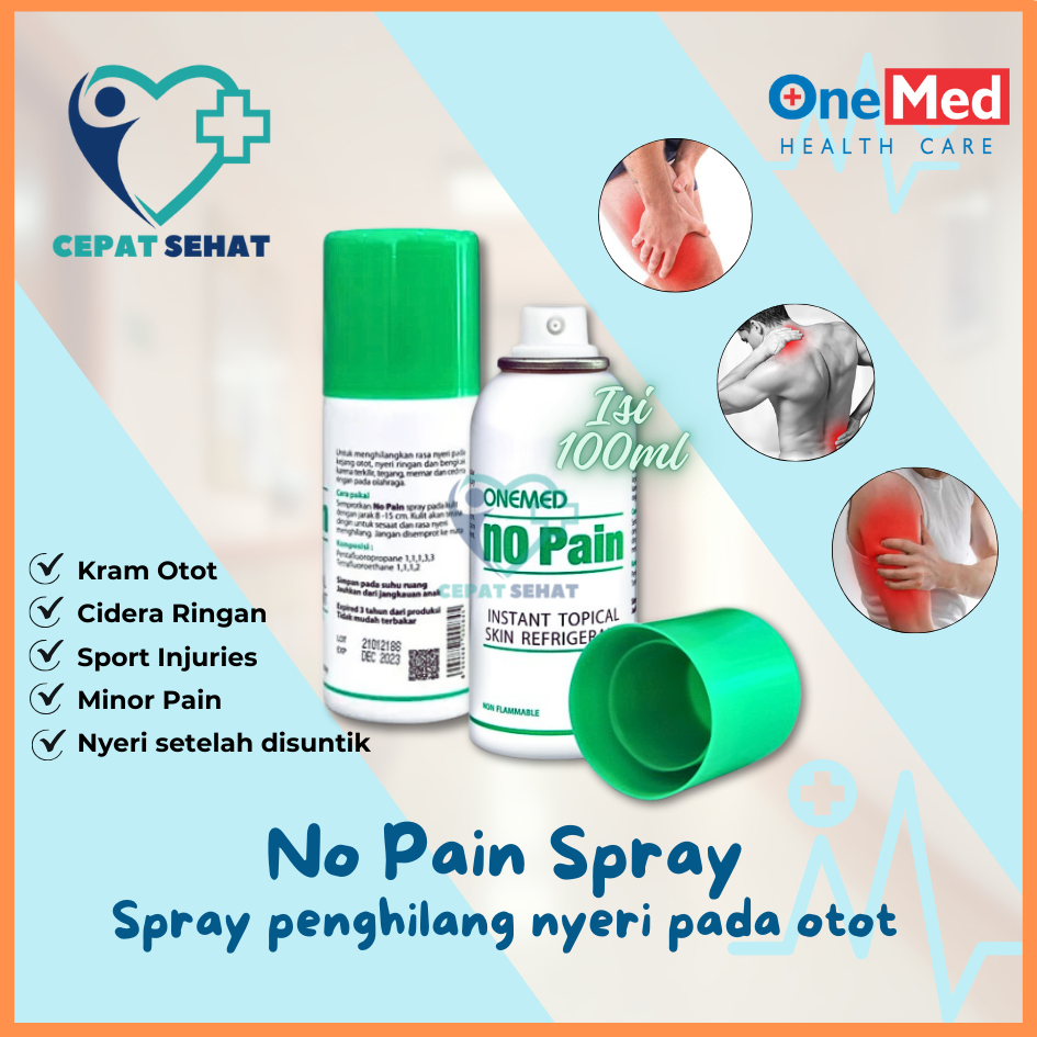 Jual ONEMED - No Pain Spray 100 ml | Pereda Sakit Otot | Semprotan Kram ...