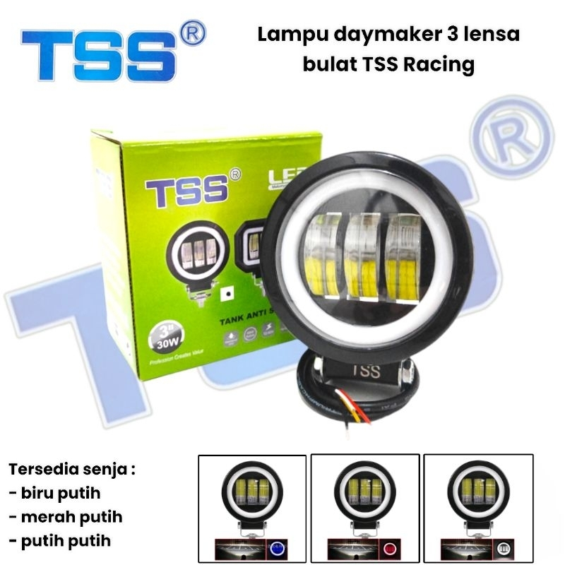 Jual "**TSS Lampu Tembak Sorot LED Daymaker Cwl 3 Lensa 6D 30W 3 Mata ...