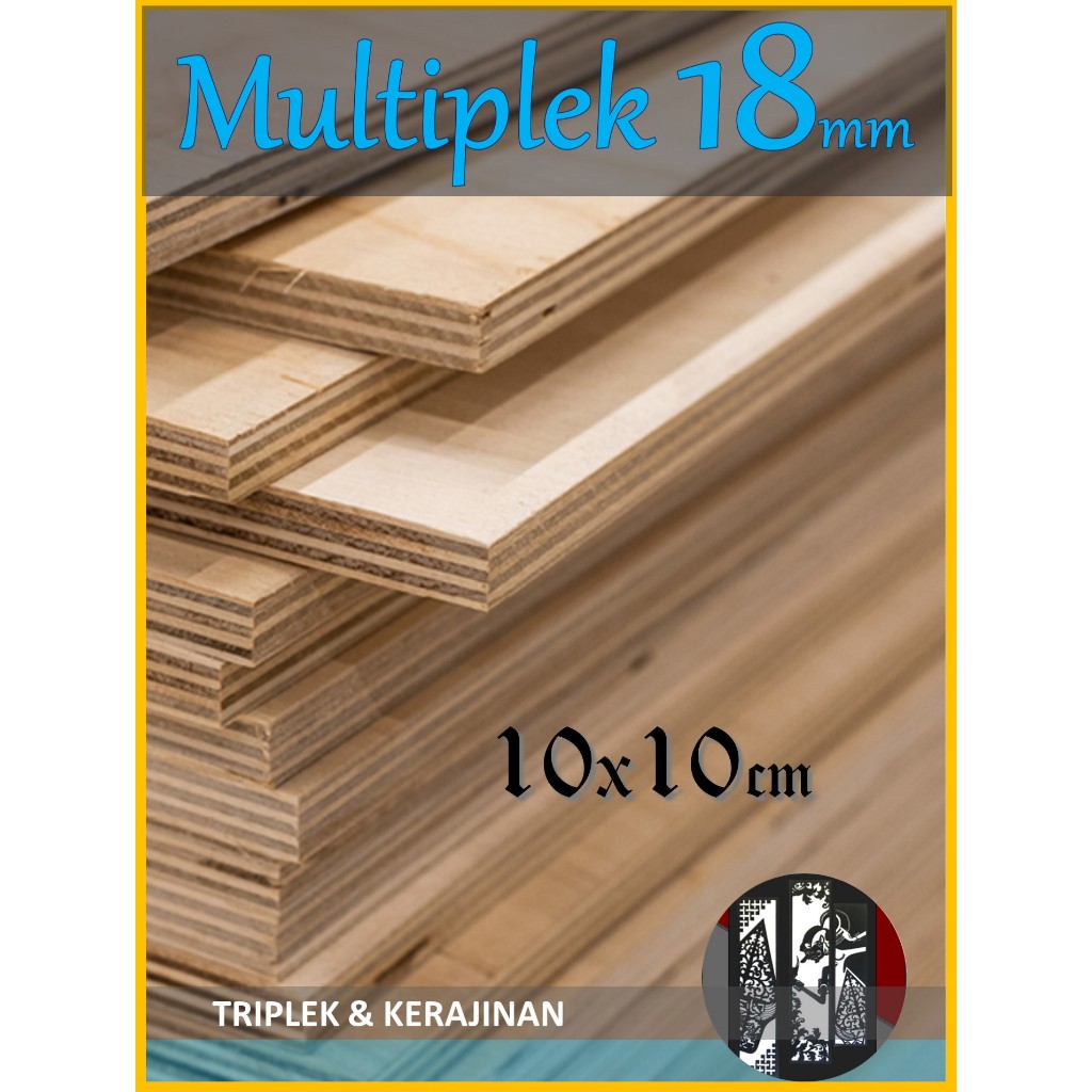 Jual Triplek 18mm 10x10 cm Multiplek MDF Melamin Blokmin Blokboard 18 ...