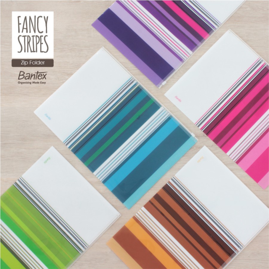Jual Bantex Zipper Bag Fancy Stripes /Tas Penyimpanan Dokumen Berkas ...