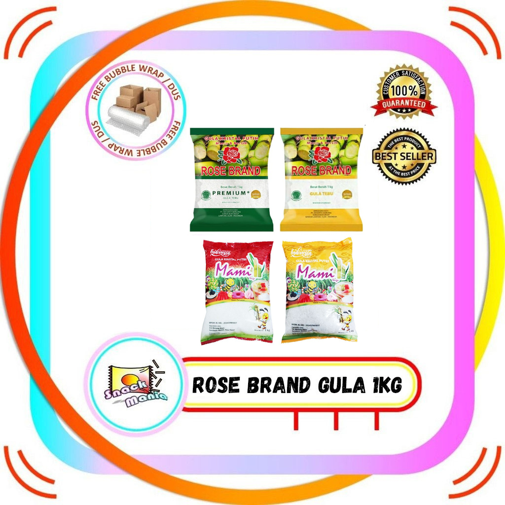 Jual Rose Brand Gula Pasir Kristal Premium Hijau - Tebu Kuning 1 kg ...