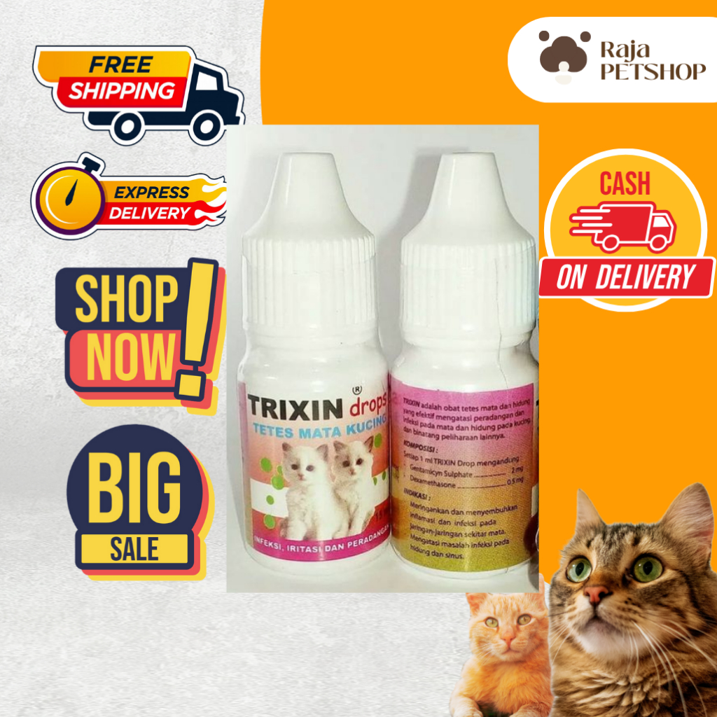 Jual TRIXIN DROP - Obat Tetes Mata Hidung Kucing Cat Kitten Anti ...