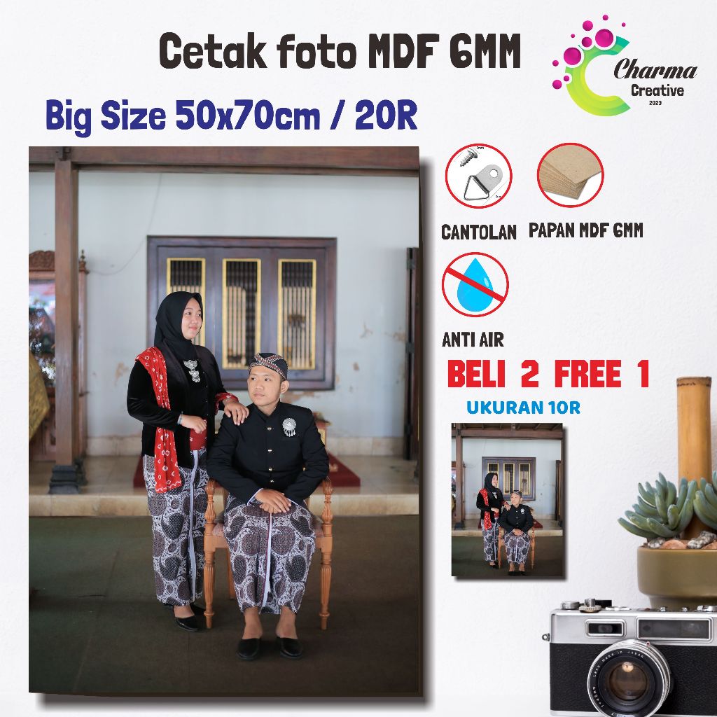 Jual CETAK FOTO 20R (50X70CM) PLUS BINGKAI PAPAN KAYU MDF BIG SIZE ...