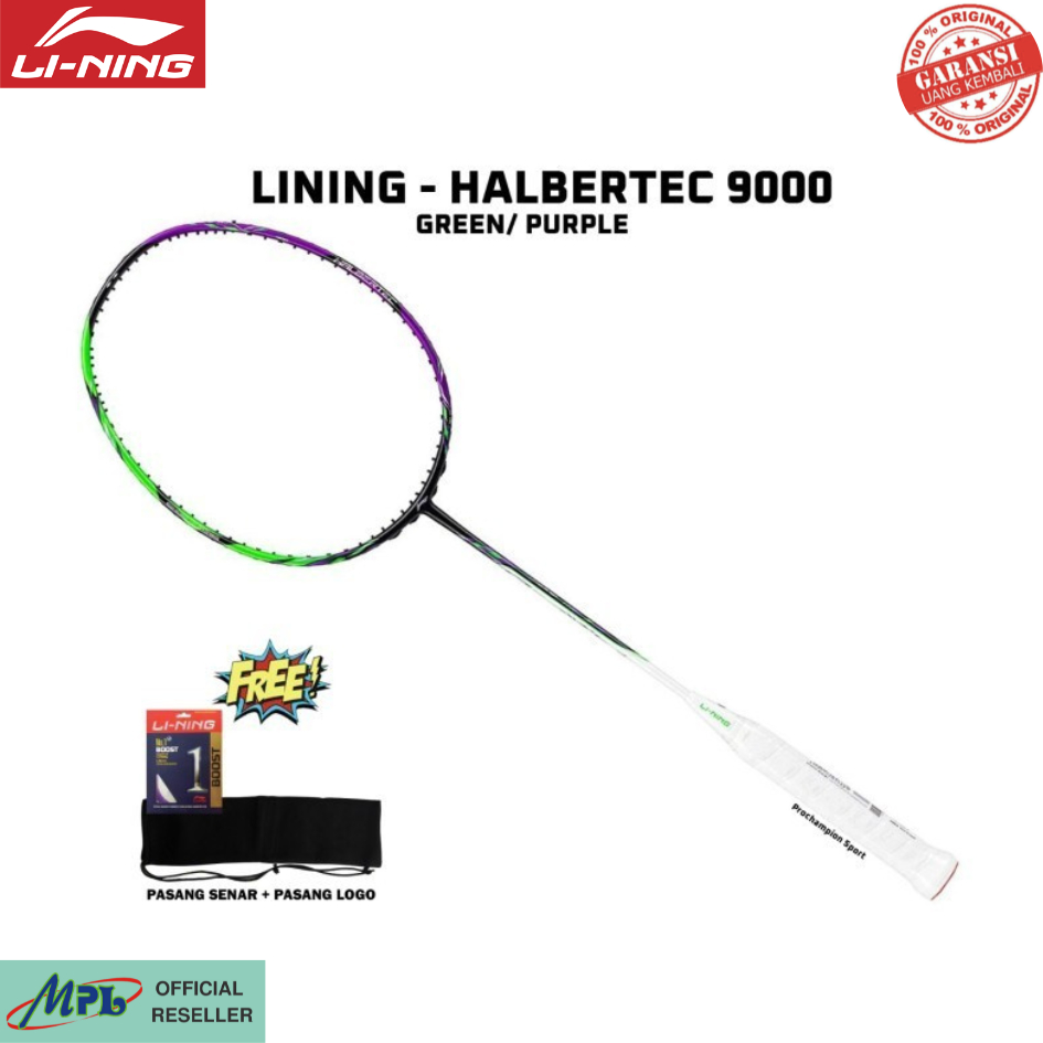Jual RACKET BADMINTON LINING HALBERTEC 9000+ TAS KAIN | Shopee Indonesia