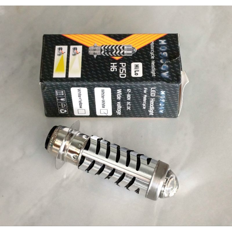 Jual Lampu led H6 laser 2 warna putih kuning universal segala motor | Shopee Indonesia
