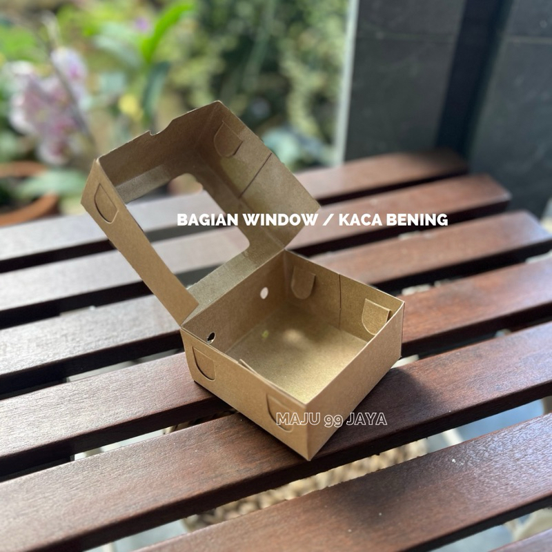 Jual Box Donat isi 1 Box Dimsum Ukuran 10x10x5 cm Kraft Laminasi Window ...