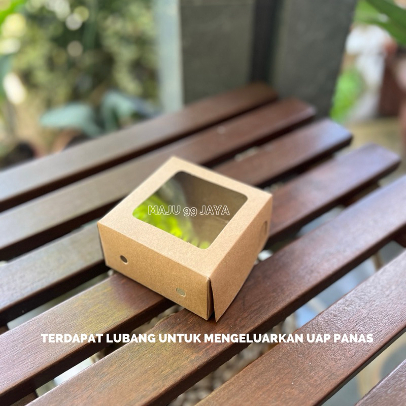 Jual Box Donat isi 1 Box Dimsum Ukuran 10x10x5 cm Kraft Laminasi Window ...
