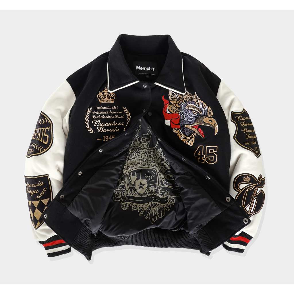 Jual VARSITY JACKET - GARUDA BLACK [limited edition] | Shopee Indonesia