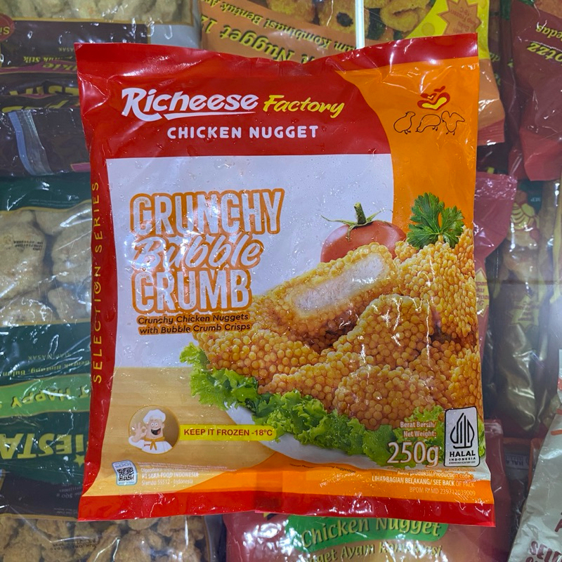 Jual Richeese Factory Chicken Nugget Crunchy Bubble Crumb 250gr ...