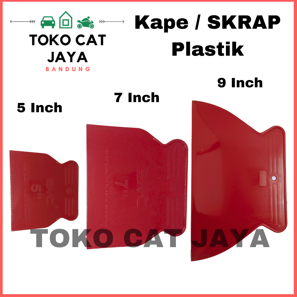 Jual KAPE Plastik PVC Skrap/scraper 5" , 7" , 9" Inch | Shopee Indonesia