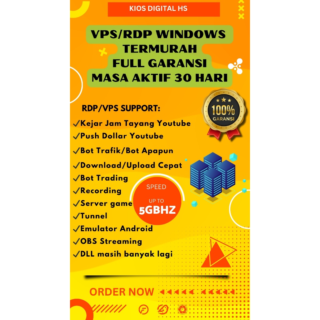 Jual RDP/VPS Bisa diperpanjang dengan IP yg Sama ( Server Singapore ...