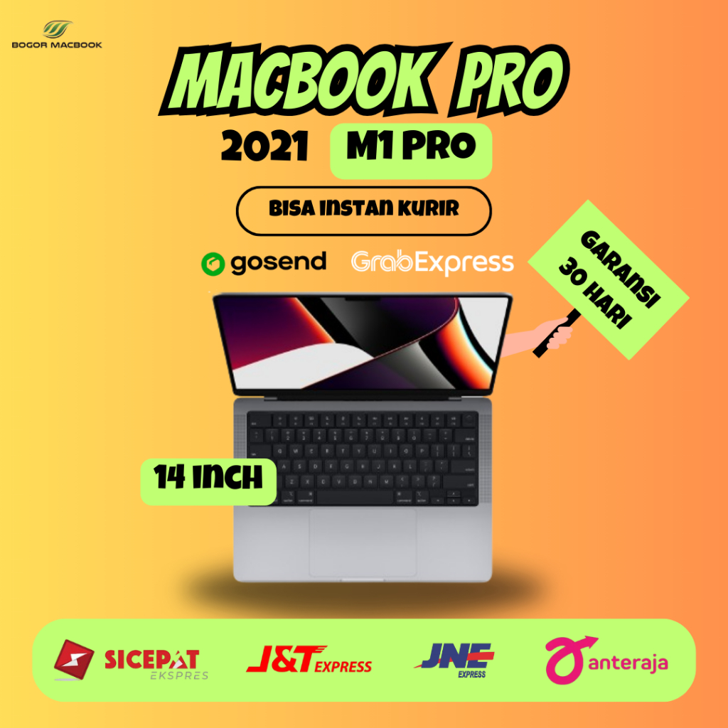 Jual Macbook Pro 14 inch 2021 M1 Pro 16gb Ssd 512gb/1TB Second BISA COD | Shopee Indonesia
