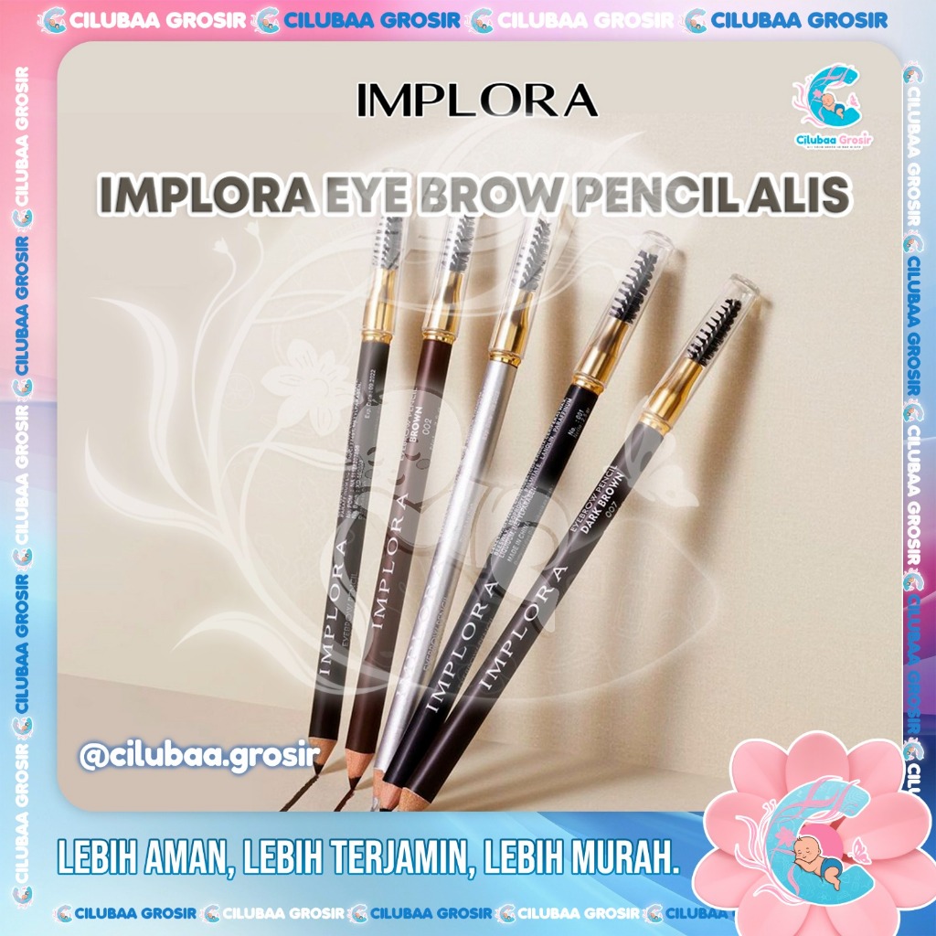 Jual IMPLORA Eye Brow Pencil 2 IN 1 ( PENSIL + SERUTAN + SIKAT ...