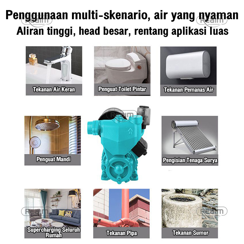 Jual Pompa air Otomatis 40 L/min 250W Pompa sumur dangkal Total Head ...