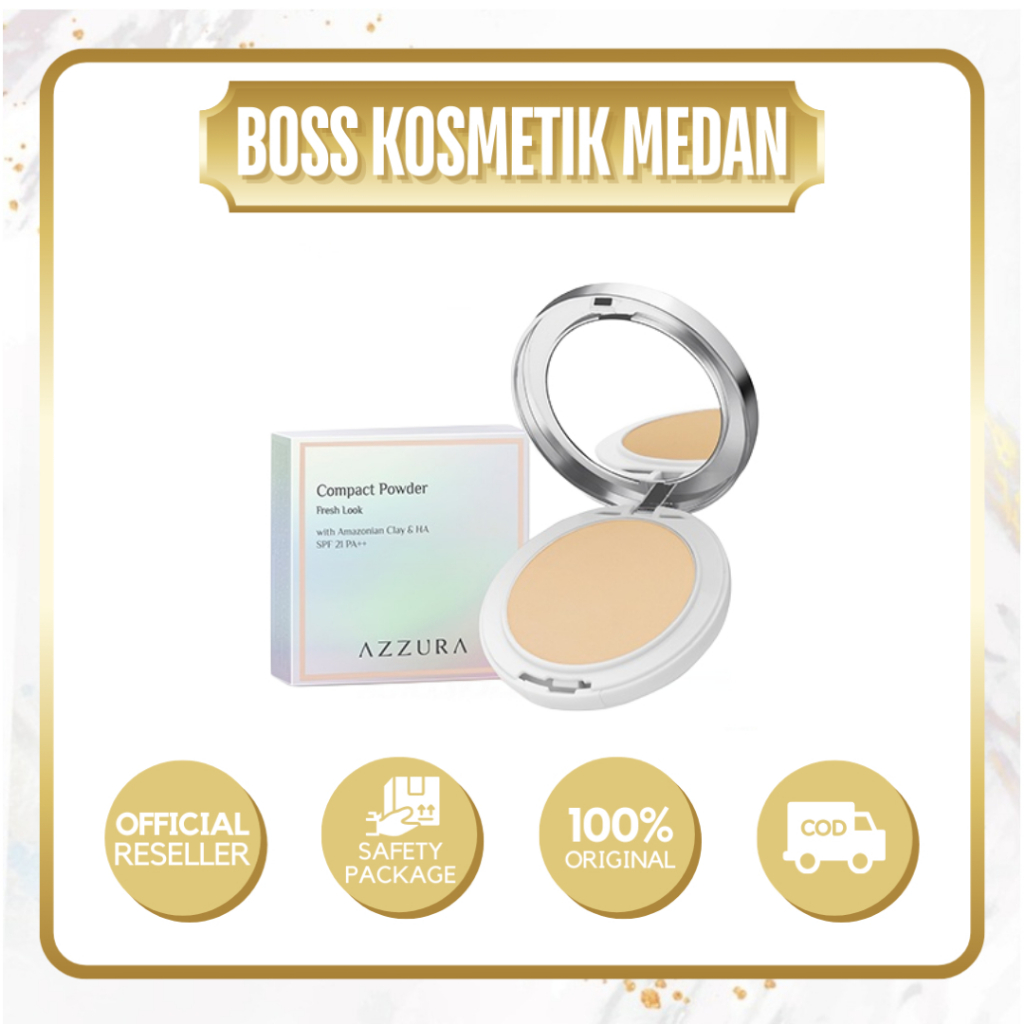 Jual AZZURA Compact Powder Bedak Padat | Shopee Indonesia