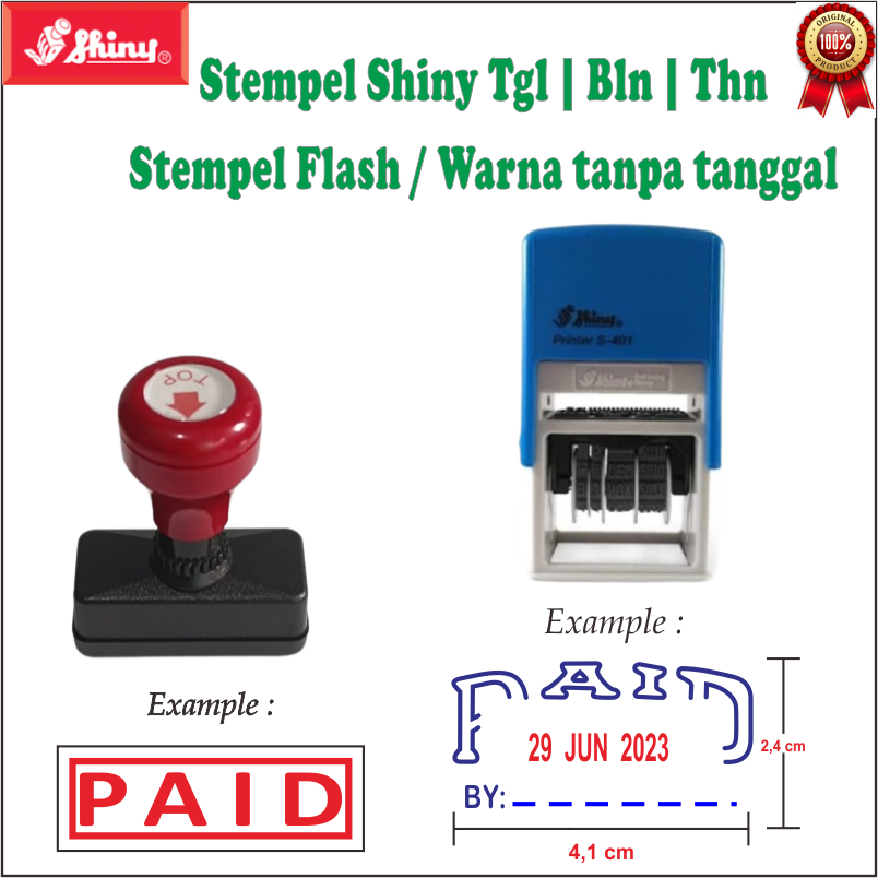 Jual STEMPEL PAID WARNA OTOMATIS KWITANSI FAKTUR INVOICE KANTOR TOKO ...