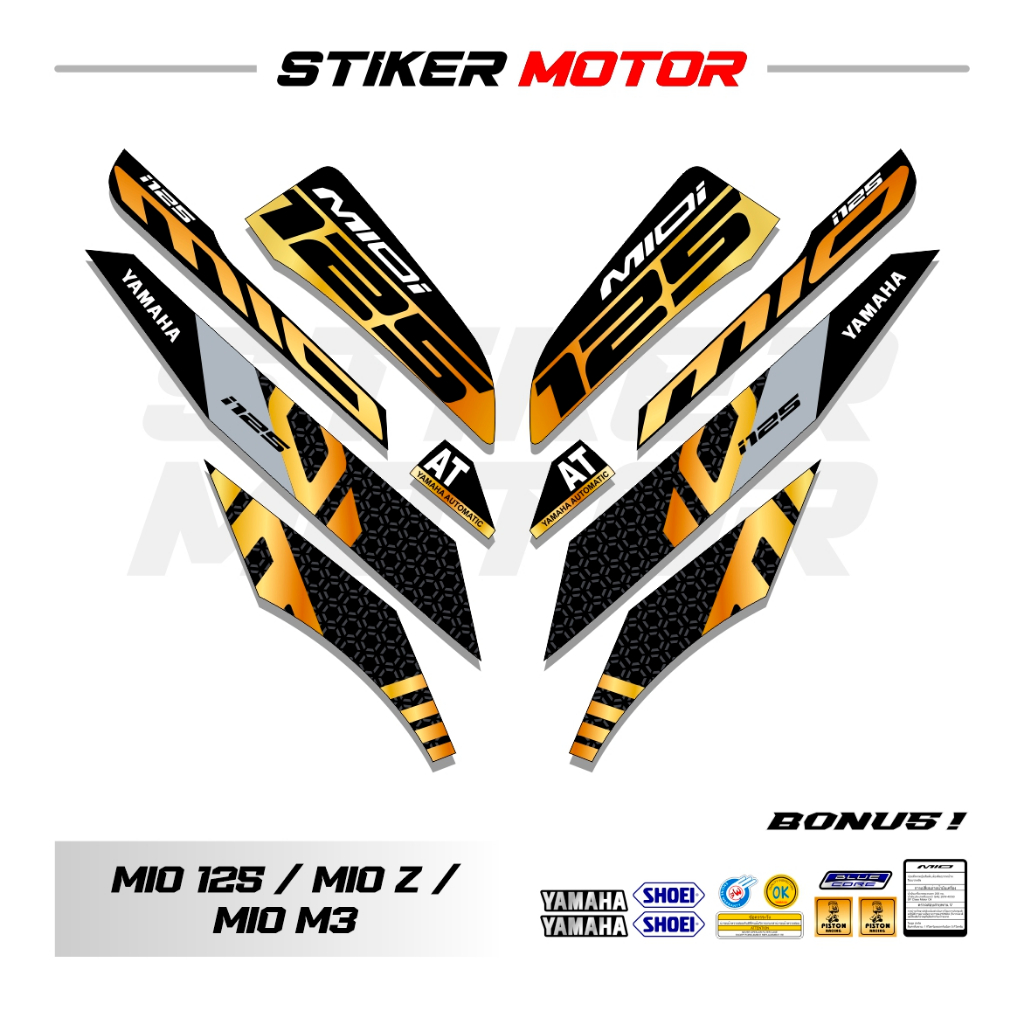 Jual MZ44 Striping stiker Sticker Yamaha Mio M3 Mio Z Mio 125 Variasi ...