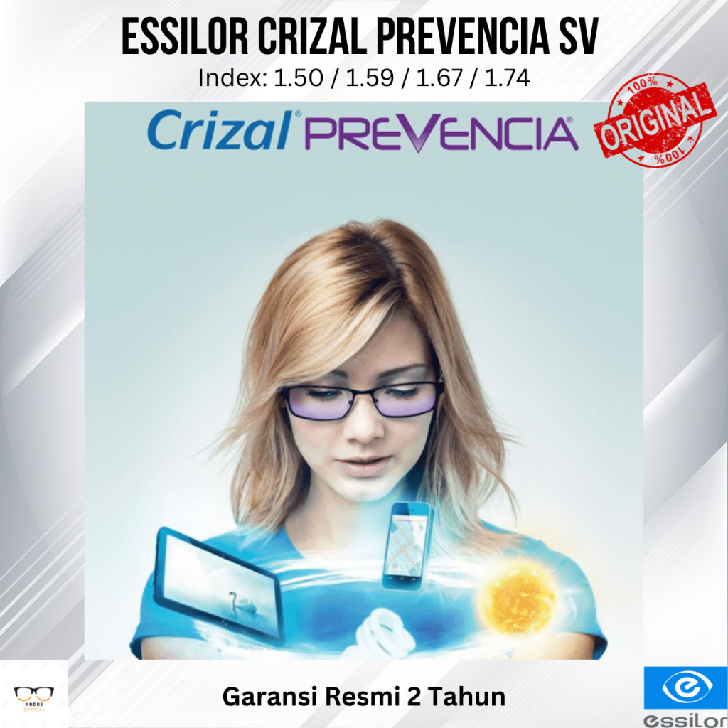 Jual Lensa Kacamata Essilor Crizal Prevencia SV ( Anti Radiasi ...