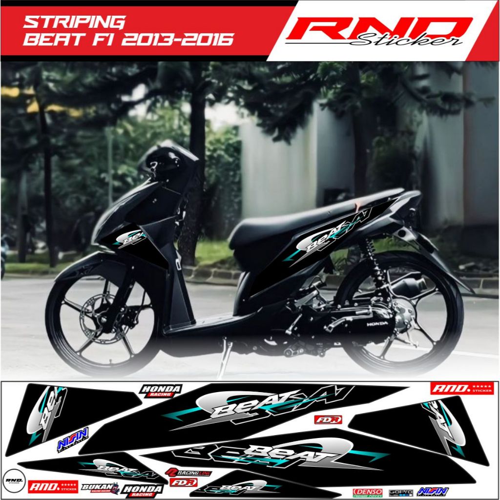Jual Striping Honda Beat FI 2013-2016 motip simple lis terbaru varian ...
