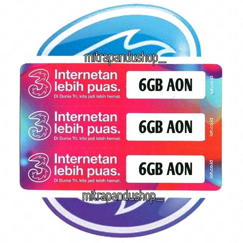Jual [VT] VOUCHER TRI 6GB - ALWAYS ON (AON) | Shopee Indonesia