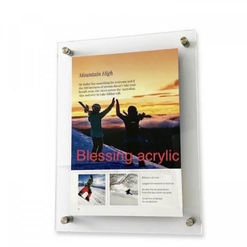 Jual Acrylic Display Wall Frame Poster A4 / Bingkai Akrilik Poster Dinding A4 | Shopee Indonesia
