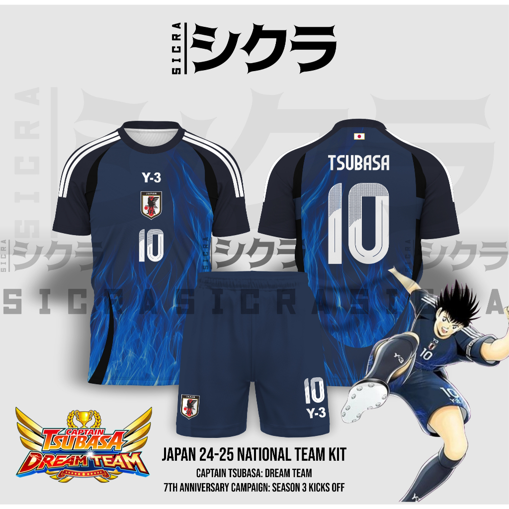 Jual Jersey Japan 2025 Captain Tsubasa National Team | Jersey Timnas Jepang Tsubasa Cosplay Bola ...