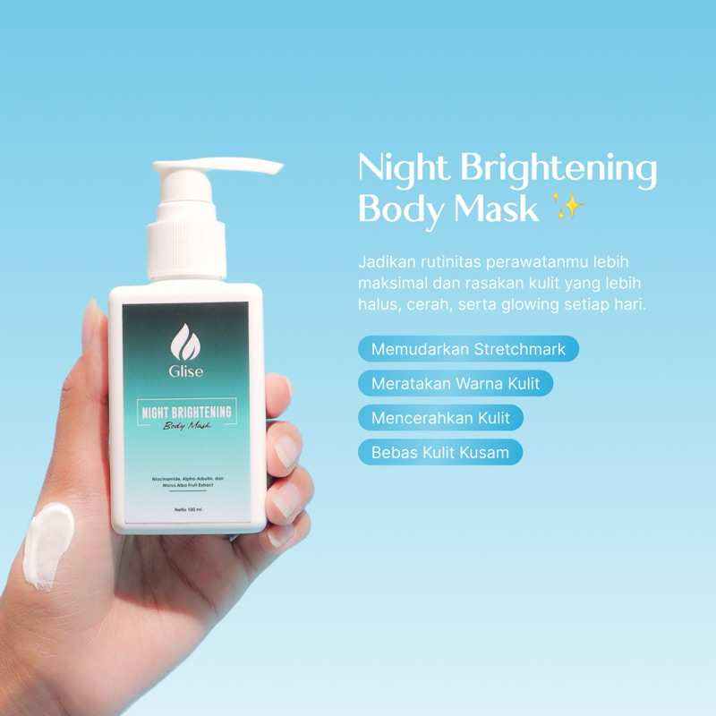 Jual Night Brightening Body Mask - Body Mask Mencerahkan Tubuh 100ml ...