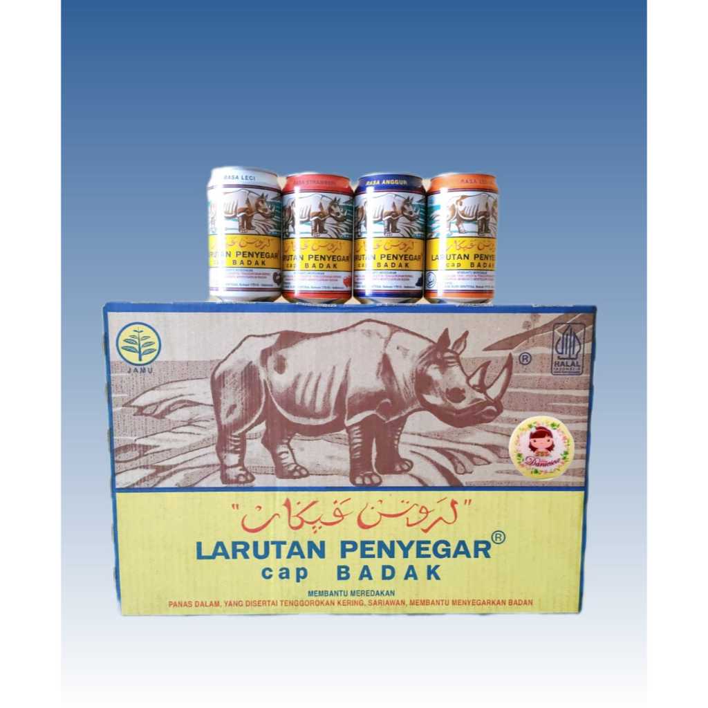Jual .Kartonan Larutan Penyegar Cap Badak Kaleng 320 ml Isi 24 pcs ( ds bgr ) | Shopee Indonesia