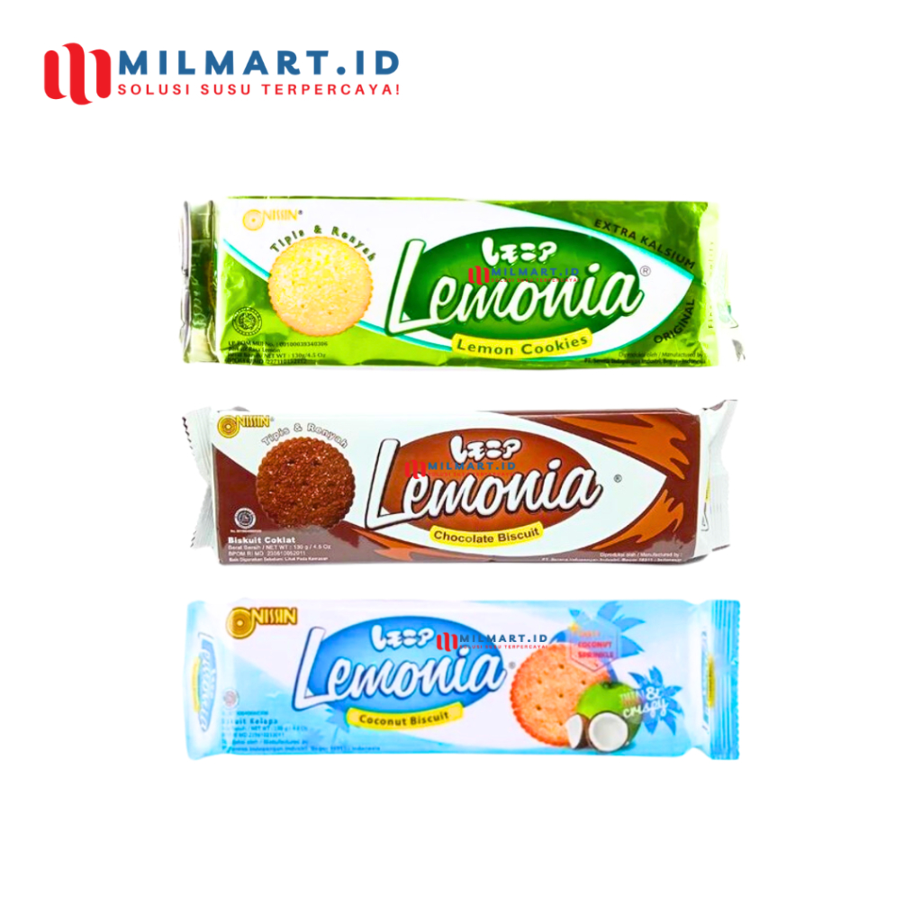 Jual NISSIN LEMONIA BISKUIT 130G JAJAN BISCUIT CHOCOLATE/COCONUT/LEMON ...