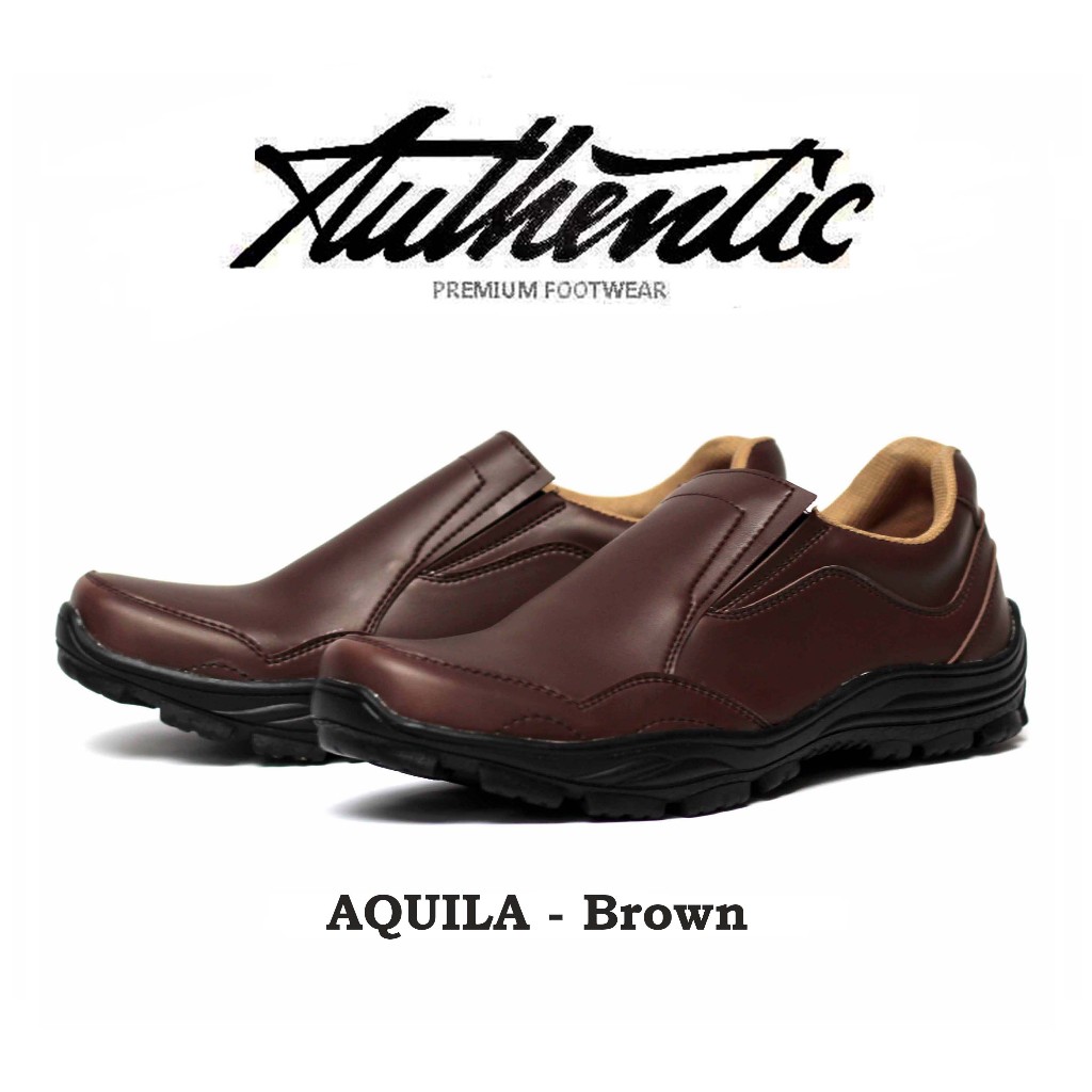 Jual Authentic Aquila Sepatu Booth Formal Kerja Pria Brown Ukuran Besar ...