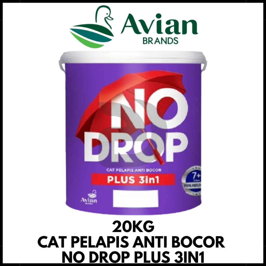 Jual Cat Pelapis Anti Bocor No Drop Plus 3in1 Pail 20Kg / AVIAN BRANDS | Shopee Indonesia