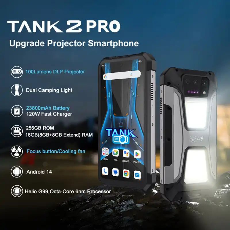 Jual Unihertz Tank 2 Pro Rugged 12GB+256GB Mediatek Helio G99 23800mAh ...