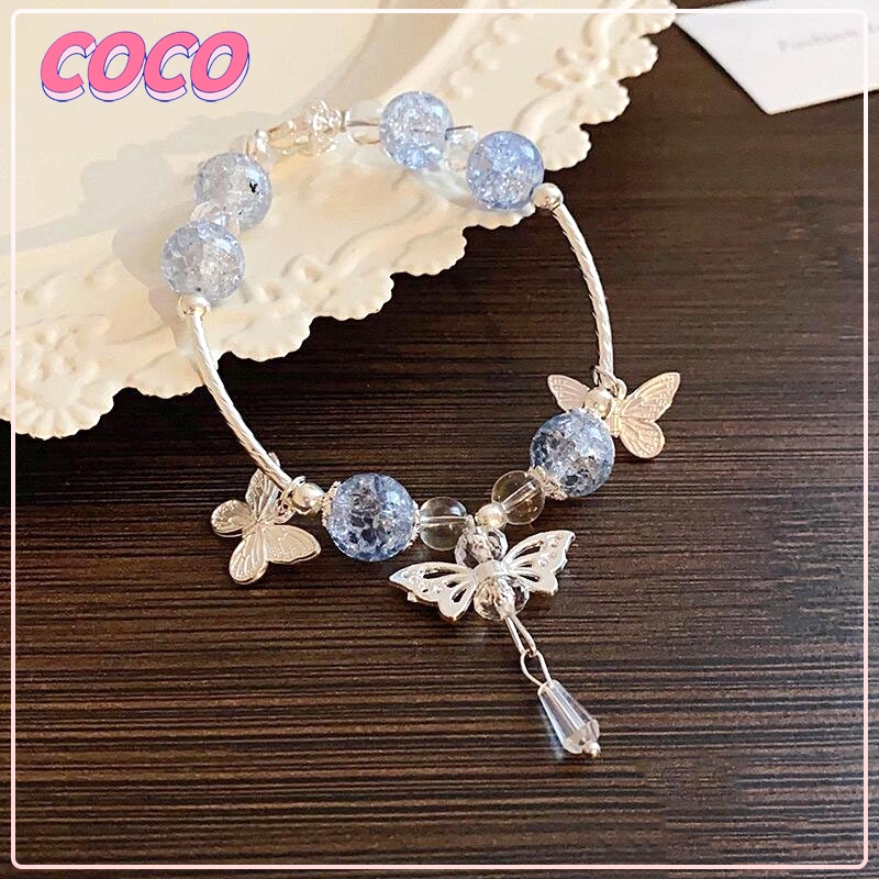 Jual Gelang kupu-kupu kristal Manik-manik Biru Sederhana/ Aksesoris ...