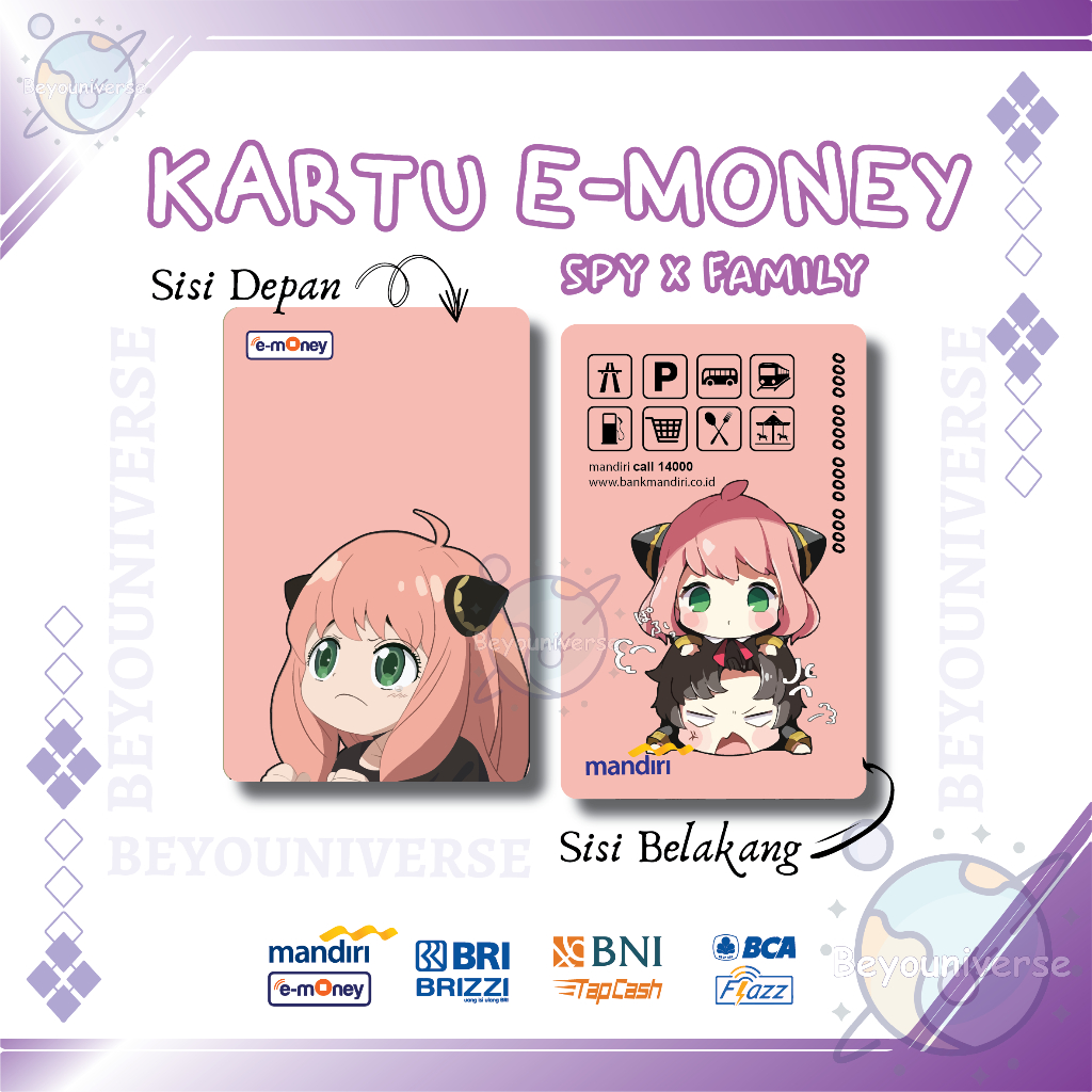 Jual Emoney Etoll Anya Forger SPY x Family Kartu Mandiri E-money E-toll ...