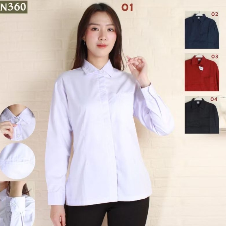 Jual Baju Dinas PDH Putih Wanita Seragam Putih PNS Wanita Atasan Putih ...