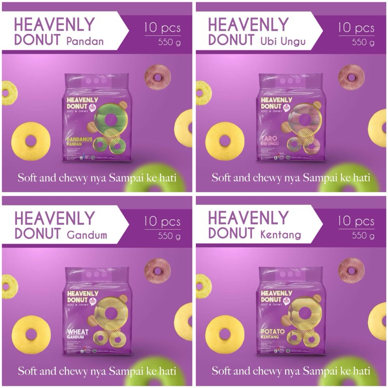 Jual Heavenly Blush Kitchen Donat Pandan, Donat Ubi Ungu, Donat Kentang ...