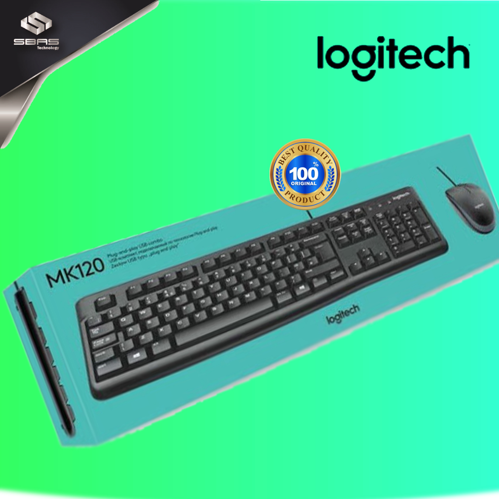 Jual Logitech Keyboard Mouse MK120 USB ORIGINAL | Shopee Indonesia