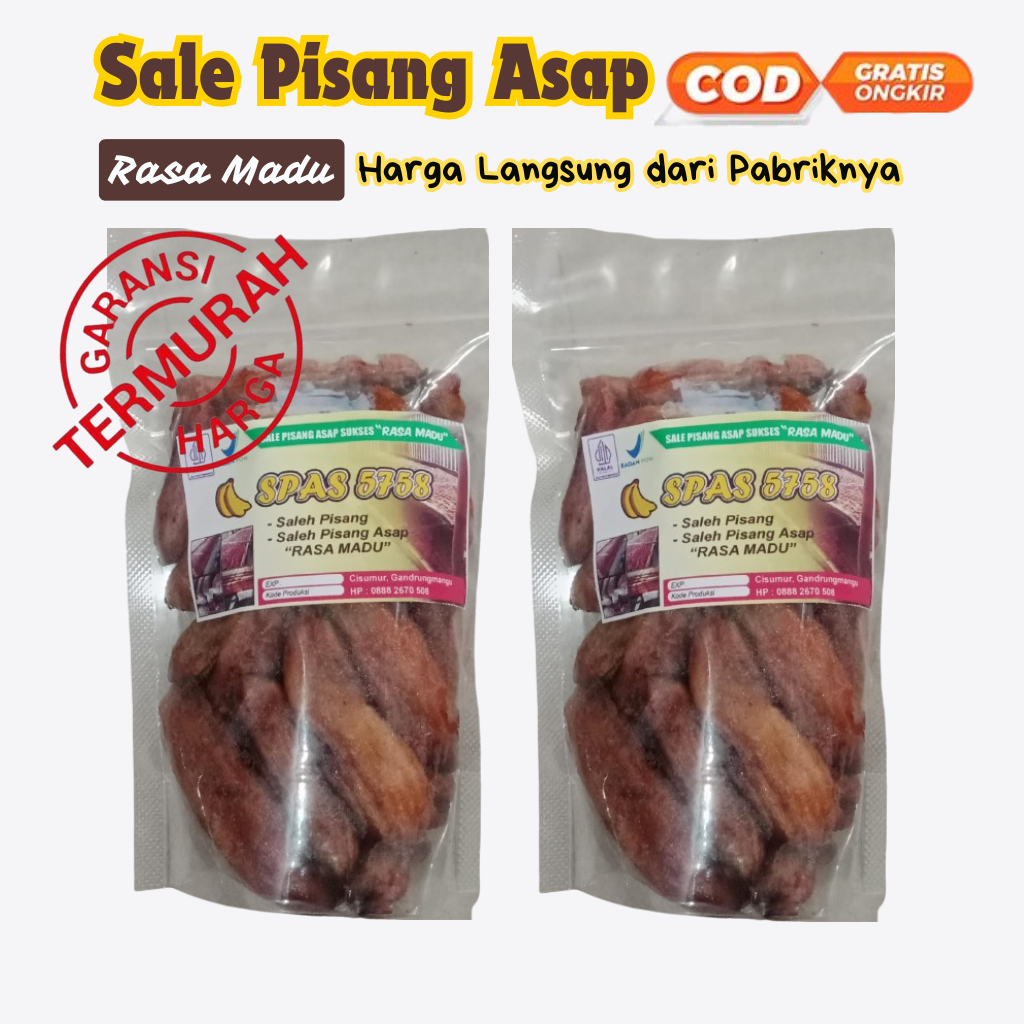 Jual 1kg | PROMO Sale Pisang Basah rasa madu alami cemilan sehat murah ...