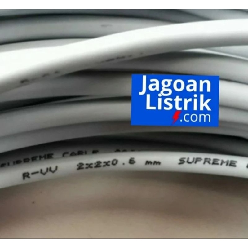 Jual Kabel Telepon 2x2x0.6 mm RVV Supreme isi 4 Ecer per meter 2 x 2 x ...