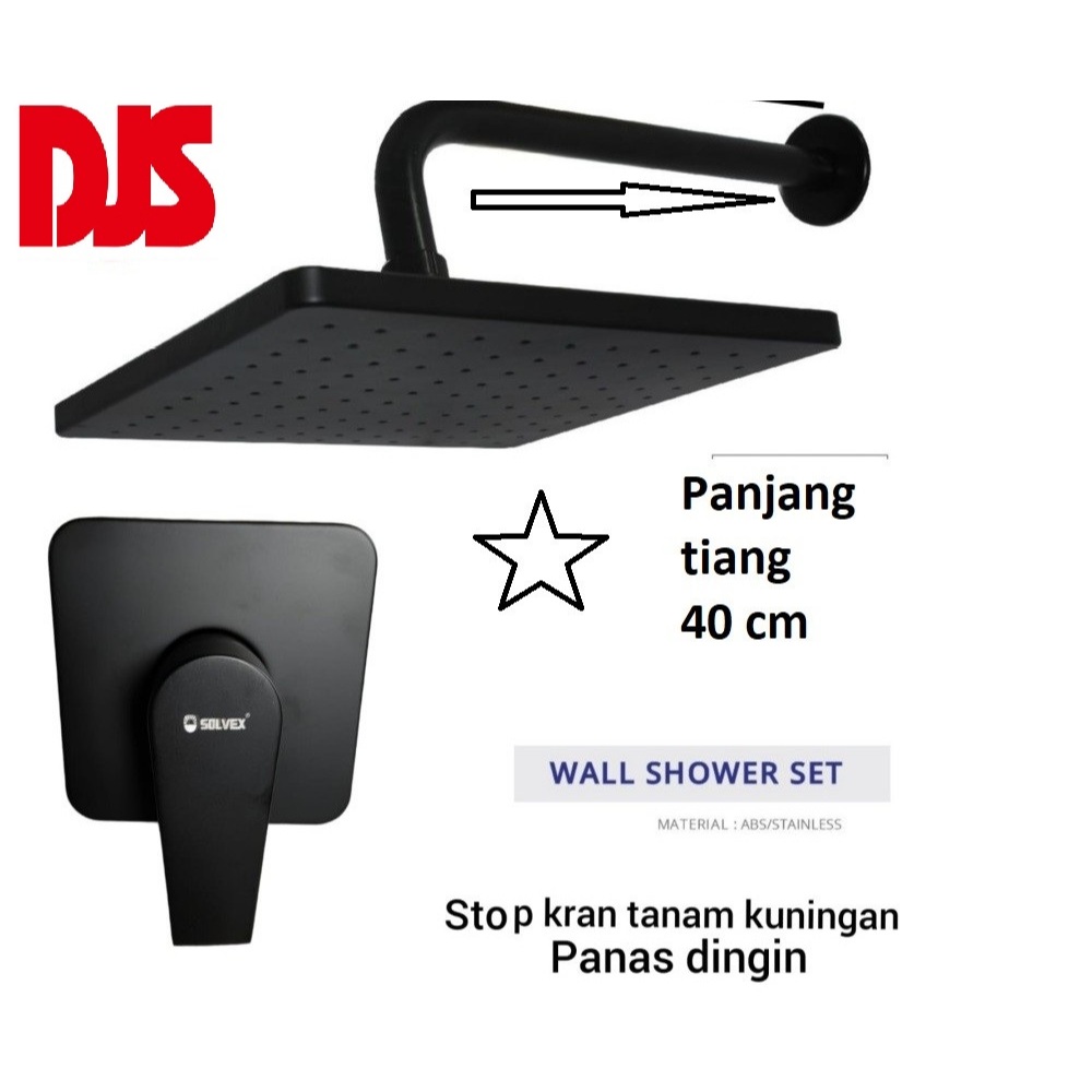 Jual Wall shower paket stop kran panas dingin/shower tanam/stop kran shower Stainless | Shopee ...