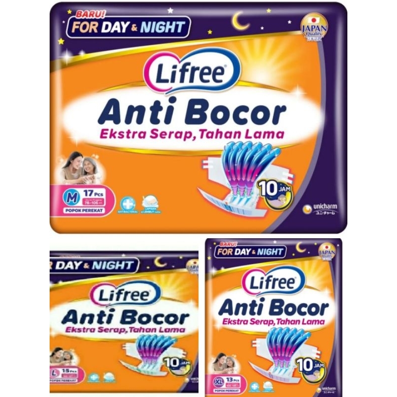 Jual LIFREE Popok Dewasa Perekat Tape M 17 M17 L 15 L15 XL 13 XL13 Popok Orang Tua Popok Lansia ...
