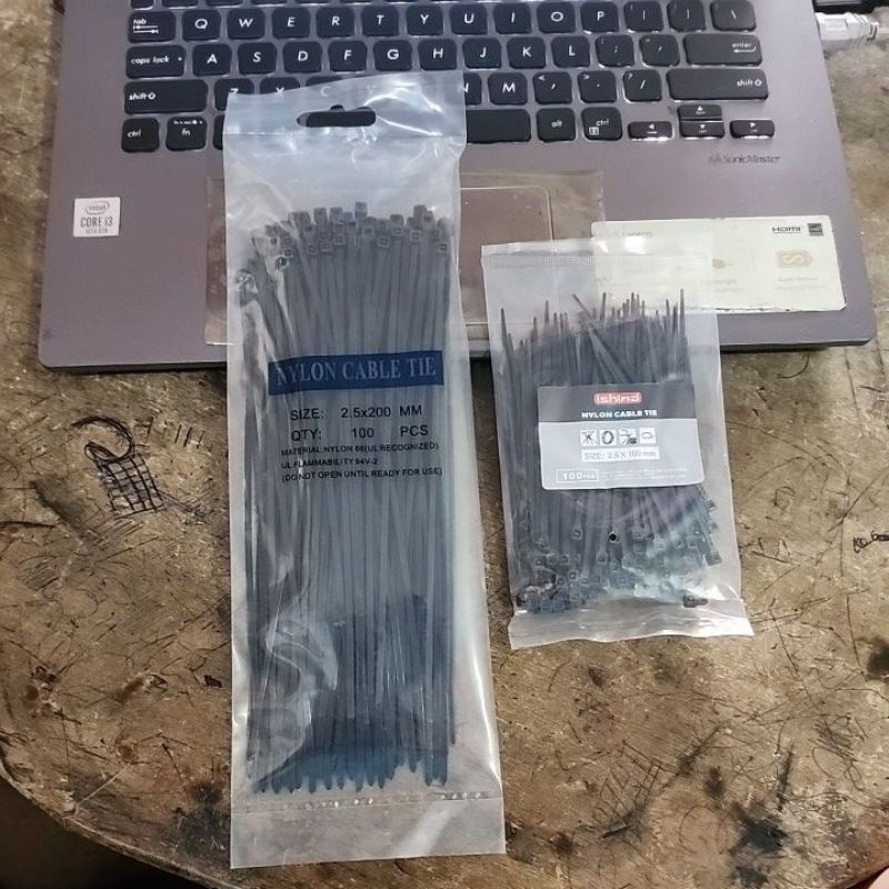 Jual Kabel Ties 2.5x200mm isi 100pcs Nylon Cable Tie 20cm Insulock Tis ...