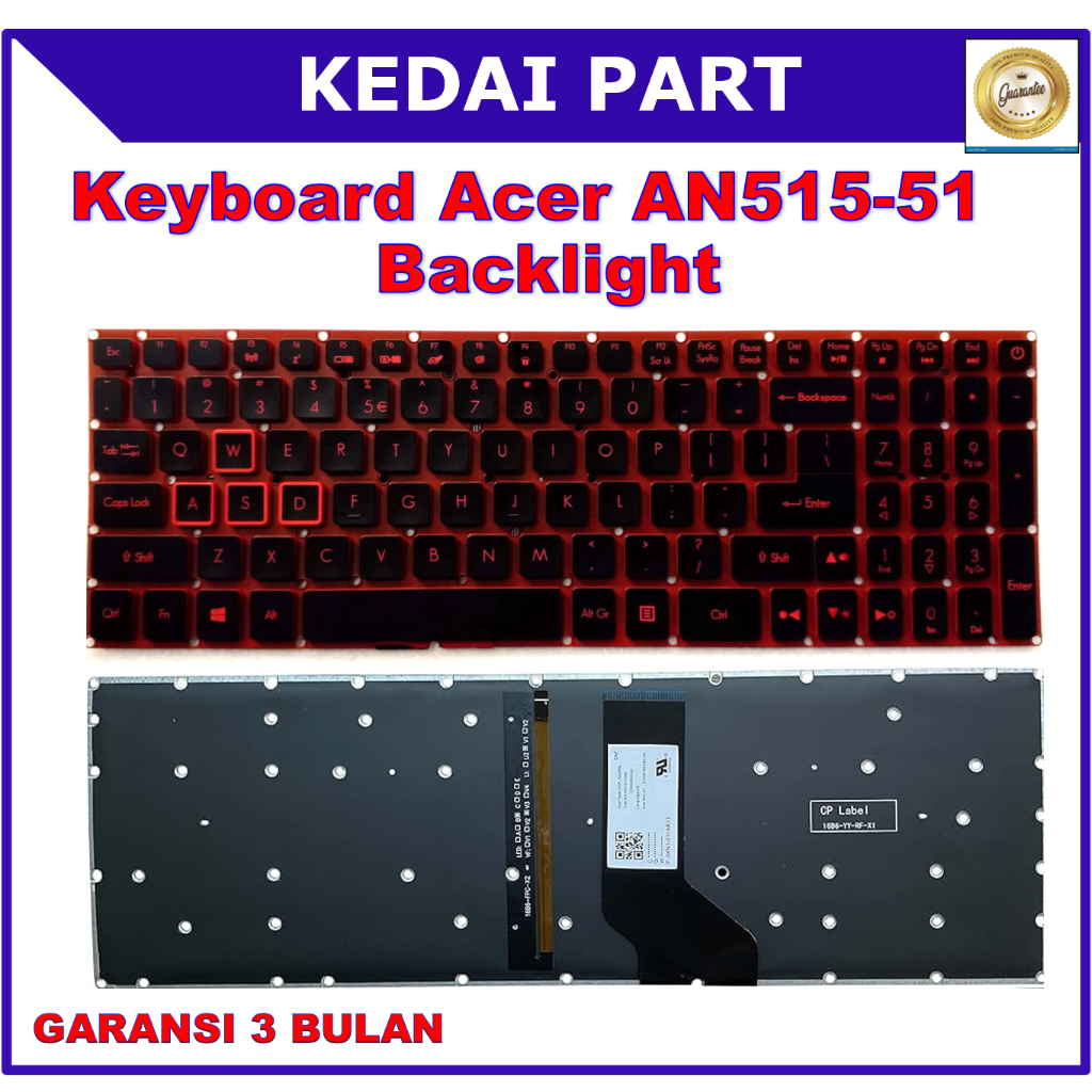 Jual Keyboard Acer Nitro 5 AN515-51 AN515-42-R5ED AN515-51-705 AN515-53 ...