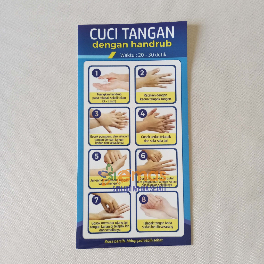 Jual Stiker Promkes Cara Cuci Tangan dengan Handrub - Sticker Vinyl ...