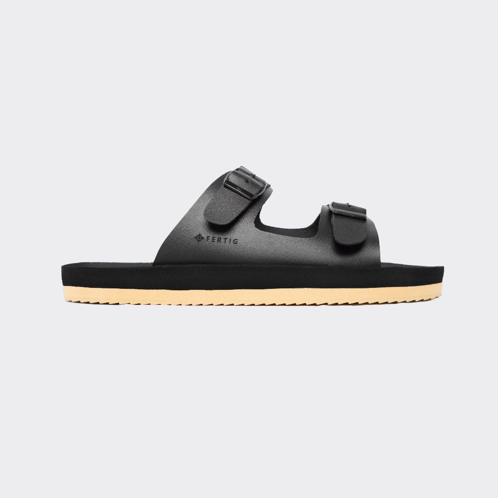 Jual Fertig - Mykonos Black - Sandal Slide Casual Unisex Ringan ...